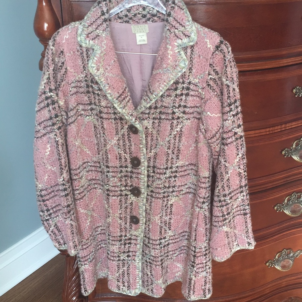 Sigrid Olsen Pink/Grey Jacket/Sweater - Gem